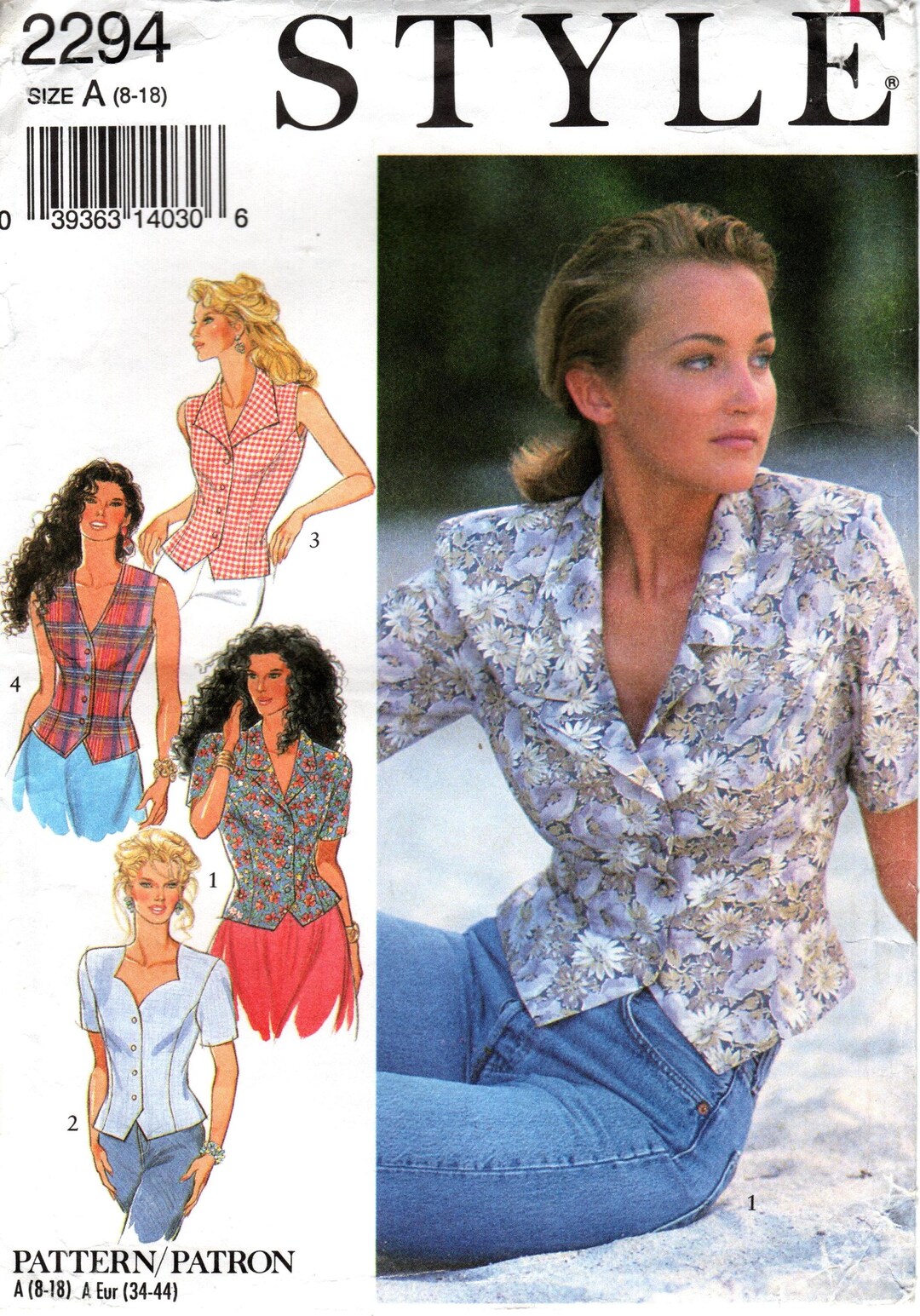 Misses' Panelled Top Sewing Pattern: Fitted Style 2294 (sizes 8-18) - Etsy