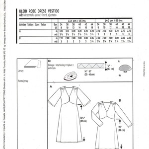 Burda Sewing Pattern 6271 Misses' V-neck, Long Sleeve, Knit Dresses in ...