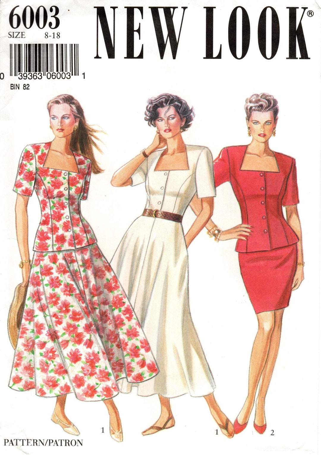 Sz 8 Thru 18 New Look 6003 Misses' Fitted Shaped - Etsy