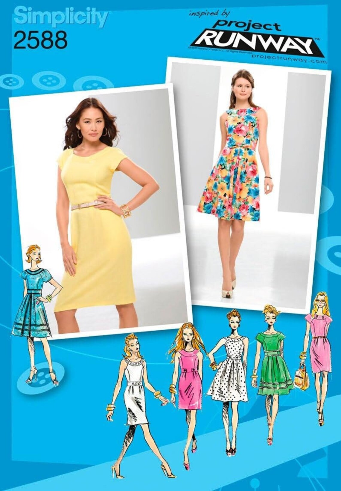 Simplicity 2588 Dress Sewing Pattern - Misses' Size 12-20 - Etsy