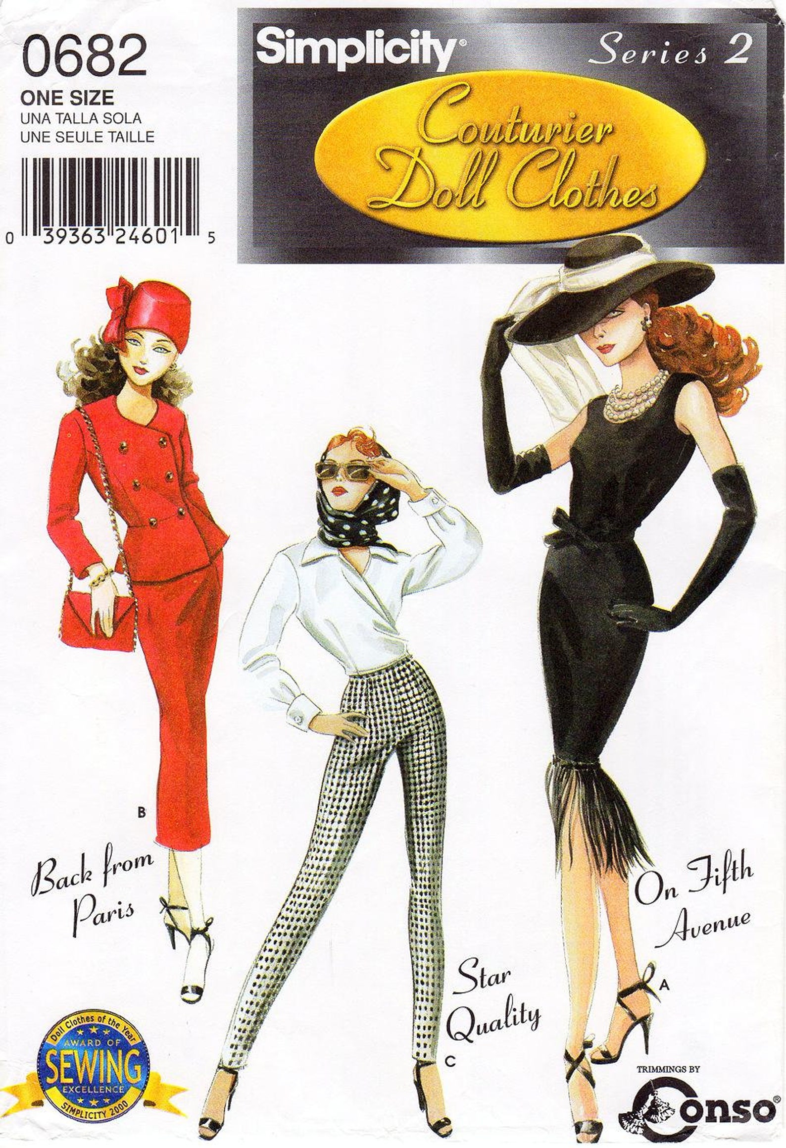 Simplicity Sewing Pattern 0682 Series 2 Couturier Doll - Etsy