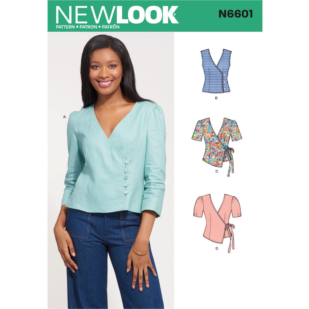 New Look Wrap Top Sewing Pattern B6601 - Misses' Size 8-20 - Etsy