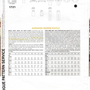 Vogue Pattern 1721 by OSCAR De La RENTA - Misses' Lined Jacket, Dress ...