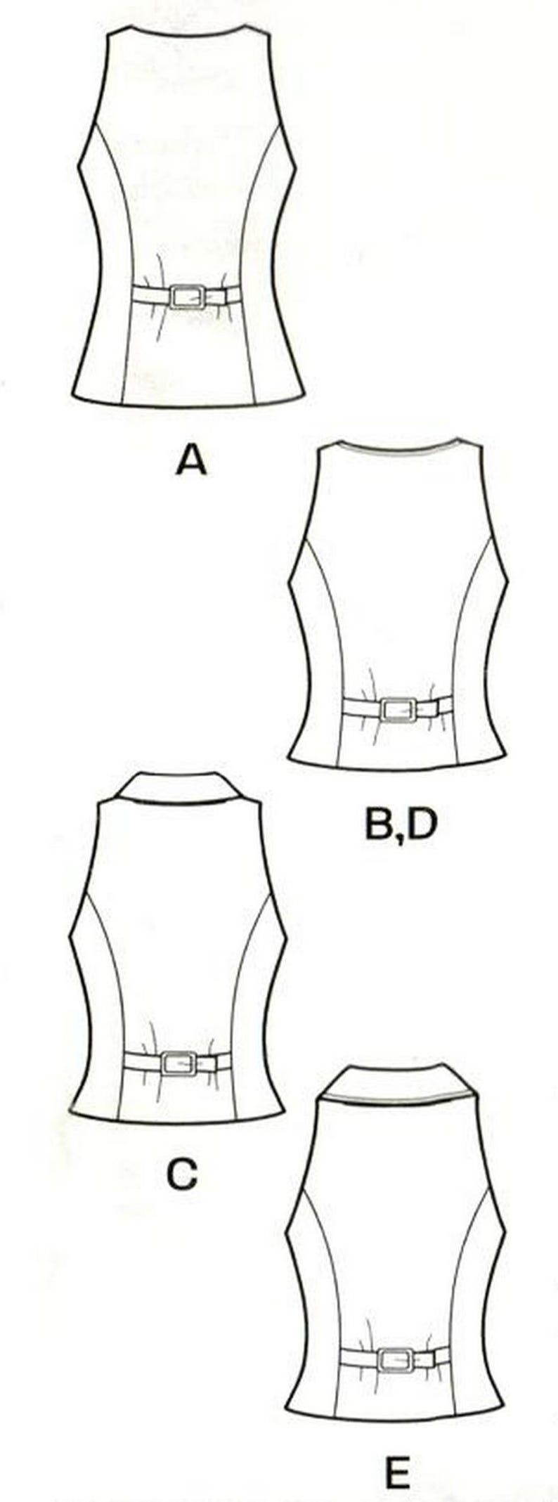 Princess Seam Vest Sewing Pattern: New Look 6914, Size 4-16 - Etsy