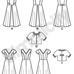 Simplicity Sewing Pattern 1797 - Misses' Fitted and Flared, Inverted ...