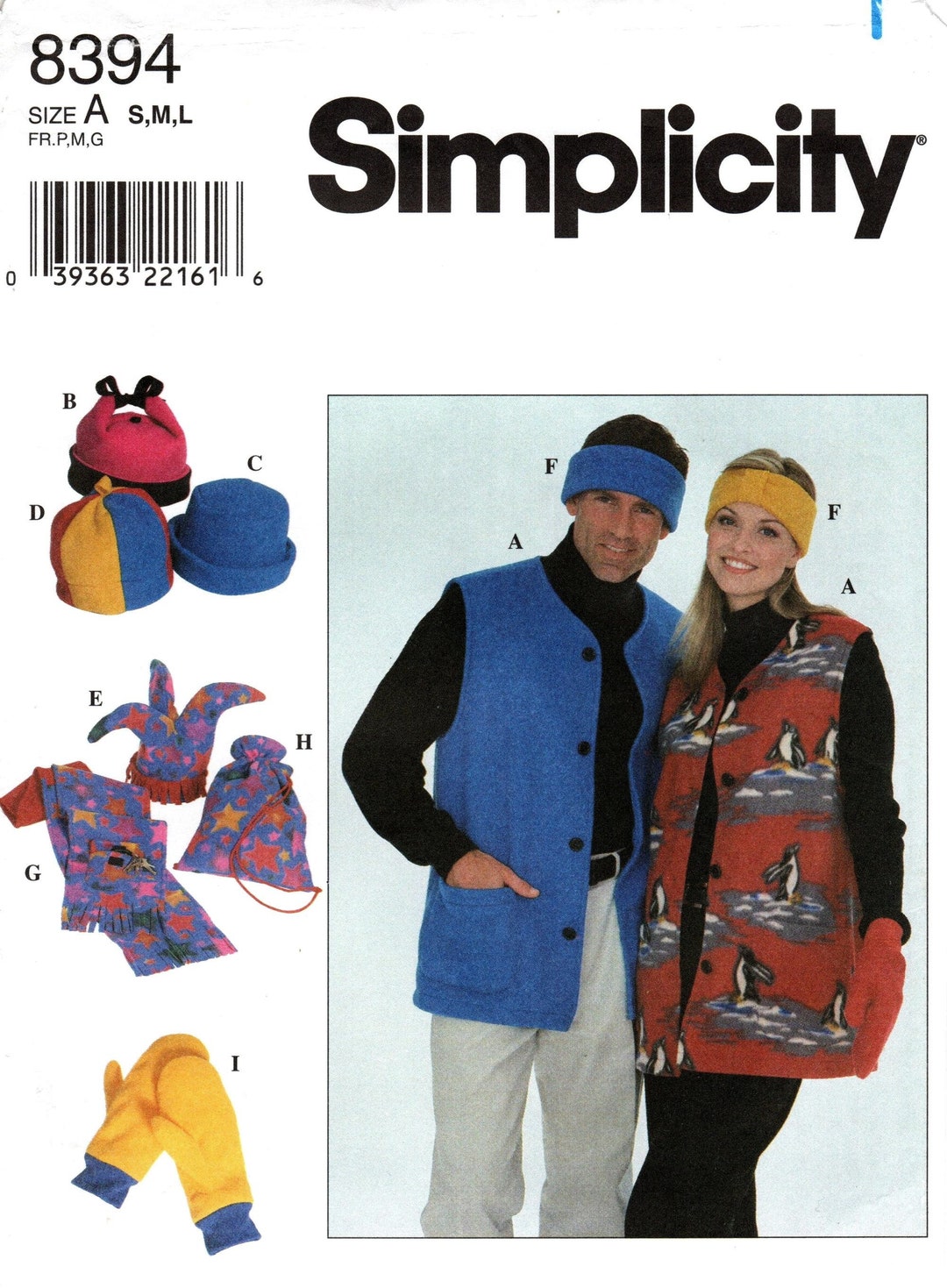 Tallas S/M/L - Patrón Simplicity 8394 - Accesorios de abrigo para ...