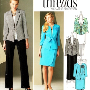 Simplicity Sewing Pattern 2229 by THREADS - Misses' Tie Front Jacket ...