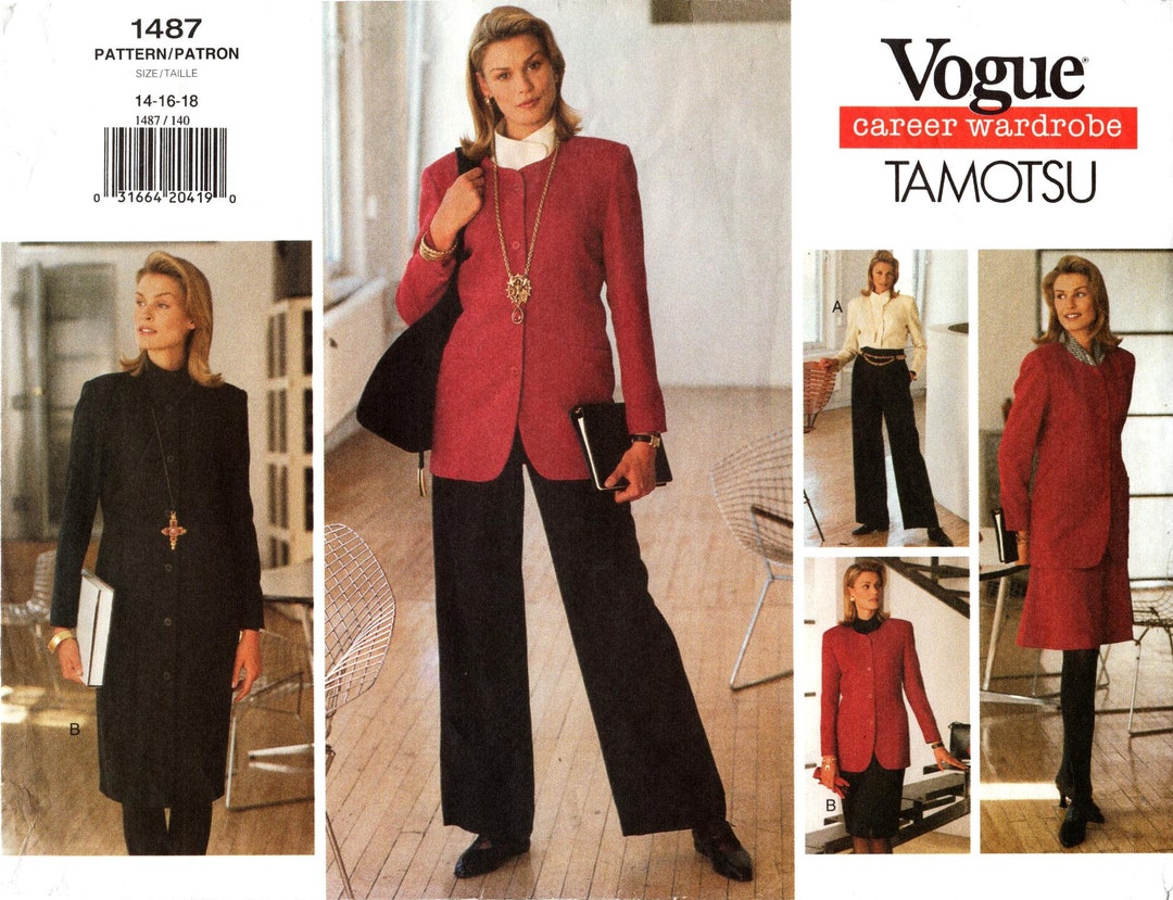 Vogue 1487 Separates Sewing Pattern: Jacket, Dress, Skirt & Pants (size ...