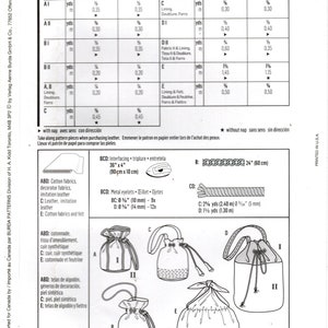 Burda Sewing Pattern 6961 Misses' Drawstring Bag/purses in Five ...