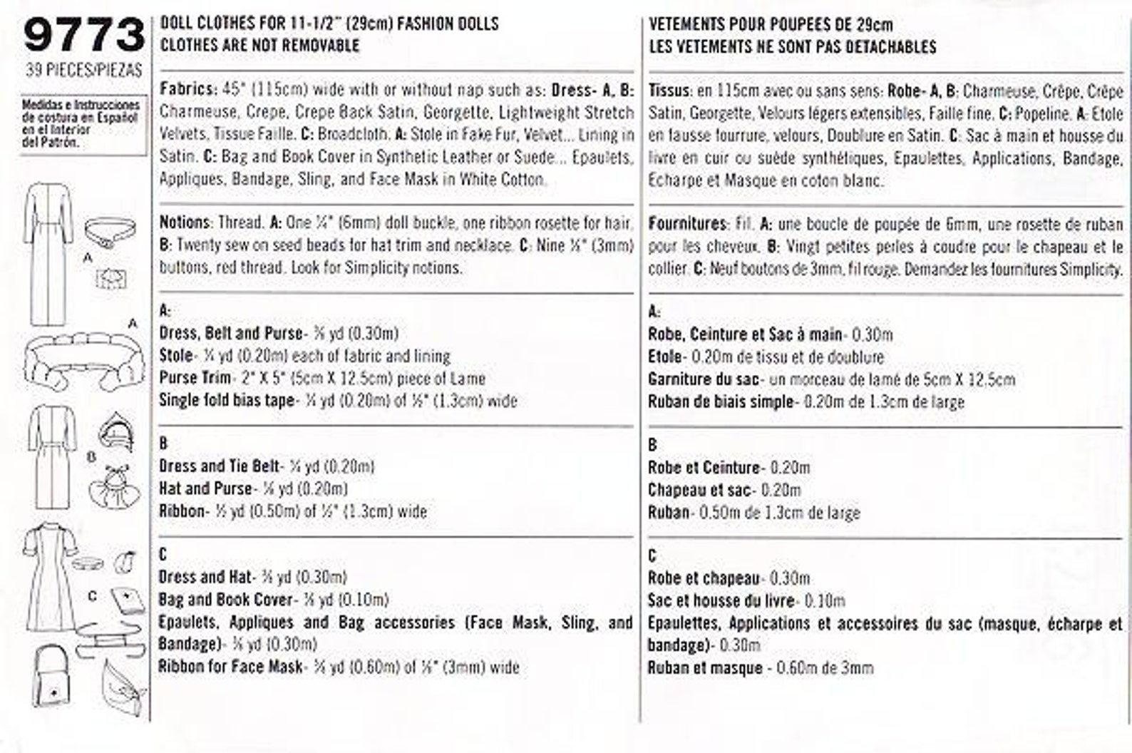 Simplicity Sewing Pattern 9773 Courageous Forties Doll - Etsy
