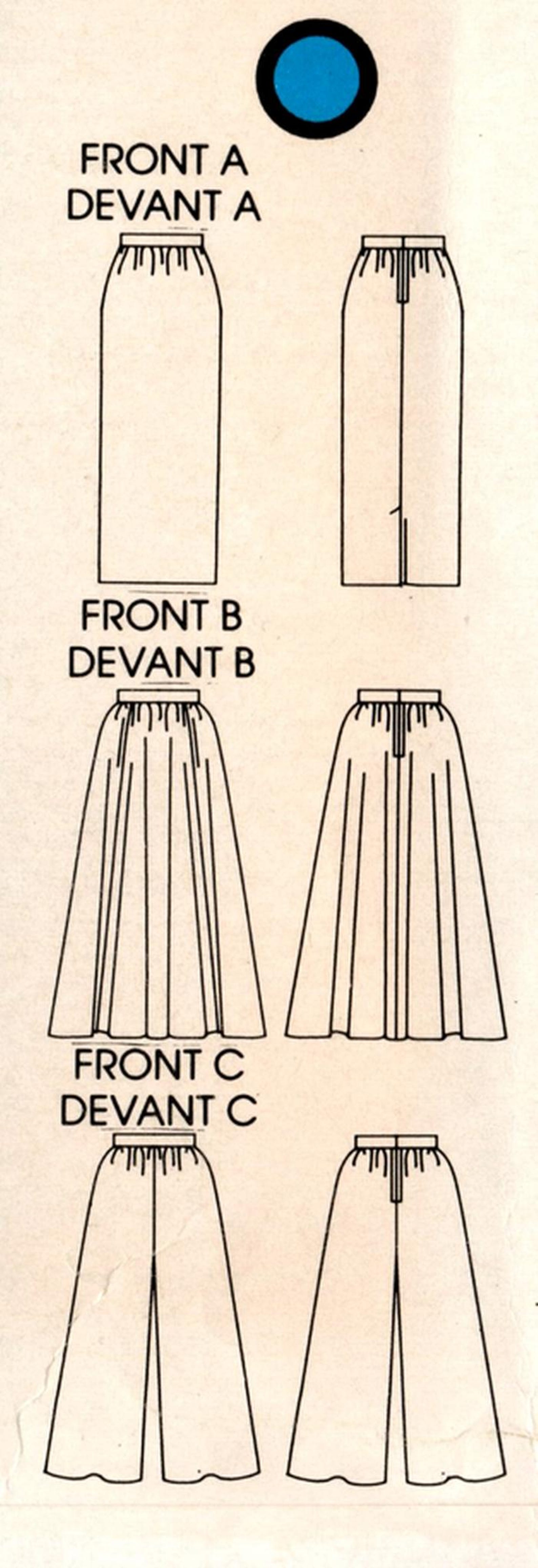 Vogue 9813 Sewing Pattern: Misses' Skirt & Culottes (size 8/10/12) - Etsy
