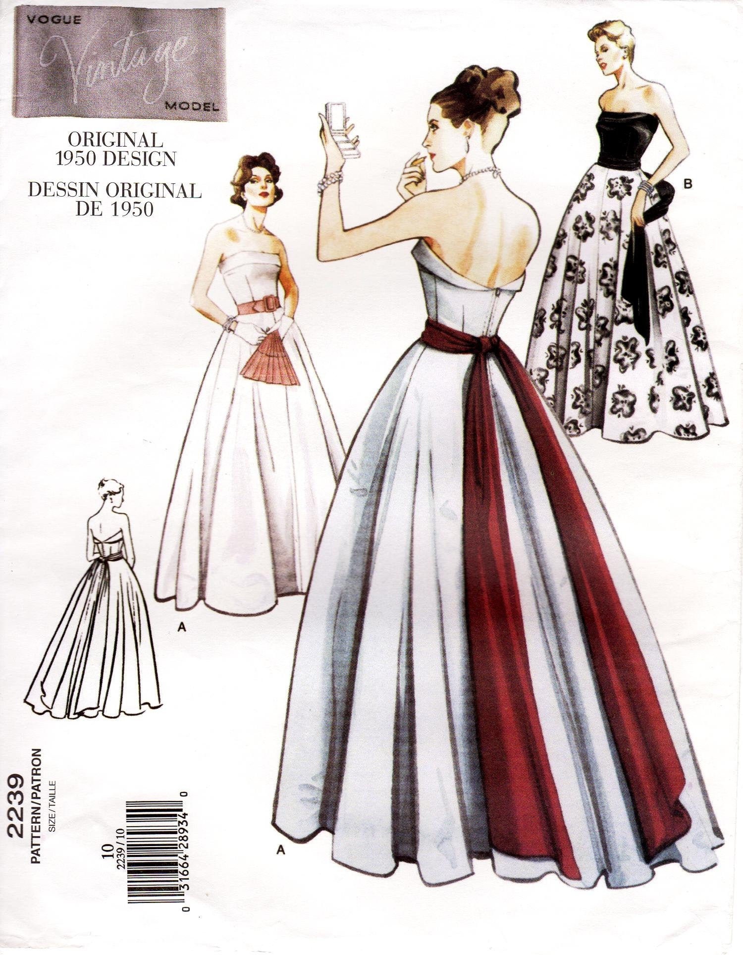 Craft Supplies & Tools Kits & How To Vogue 2239 Vintage Model 1950 ...