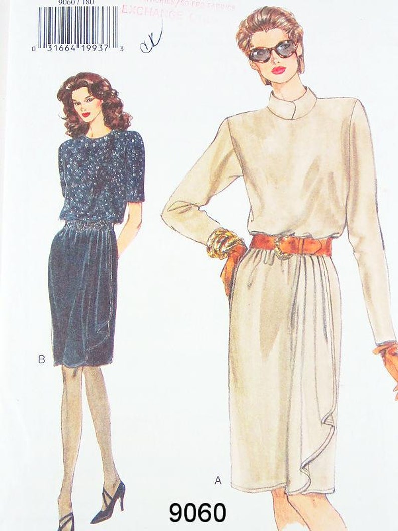 Vogue 90s Dress Pattern 9060 Misses' Dress in 2 Variations Size 18/20 ...