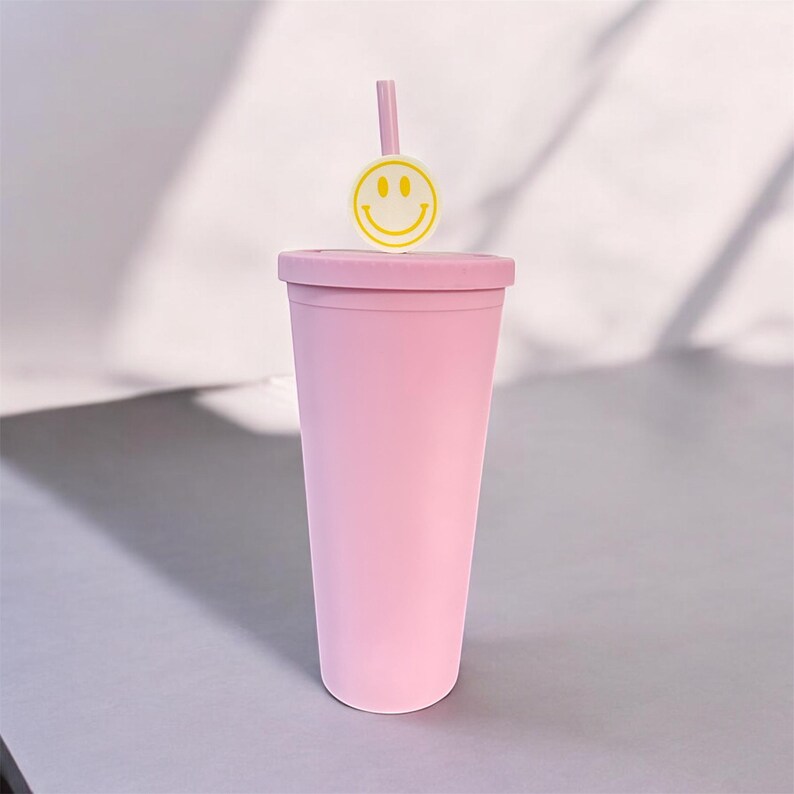 Smiley Face Straw Toppers 3D Printed - Etsy