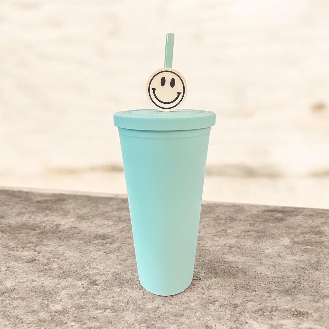 Smiley Face Straw Toppers 3D Printed - Etsy