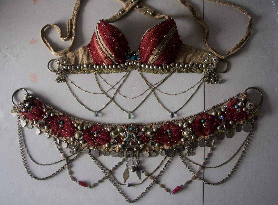 CUSTOM Bra and Belt Set - Fusion Bellydance Costume - Bespoke Dance ...