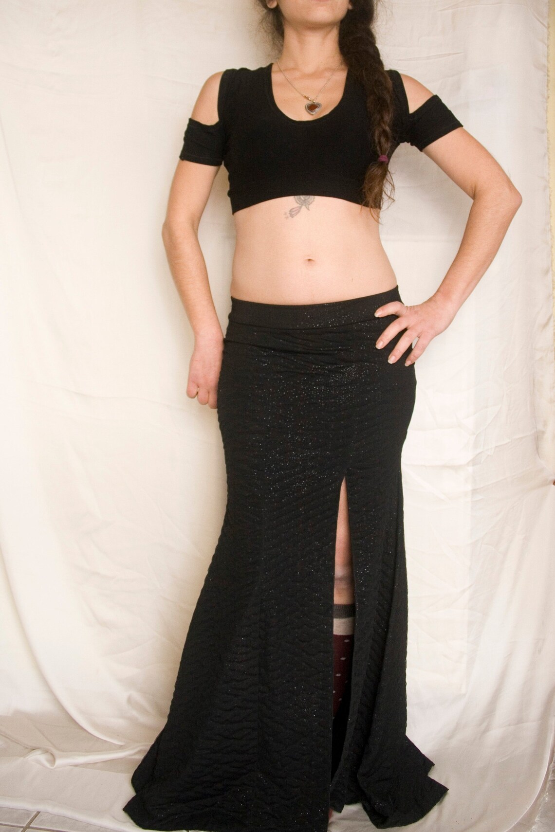 Your SIZE Black Cotton Jersey Choli Top Cut Shoulder - Etsy