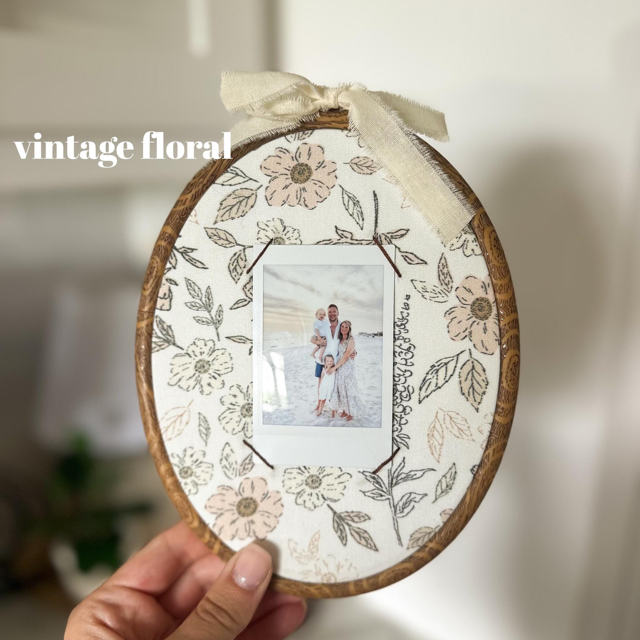 Faux Wood Polaroid Embroidery Frame: Rustic Home Decor - Etsy
