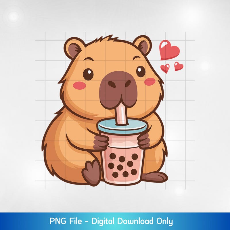 Capybara Boba - Etsy