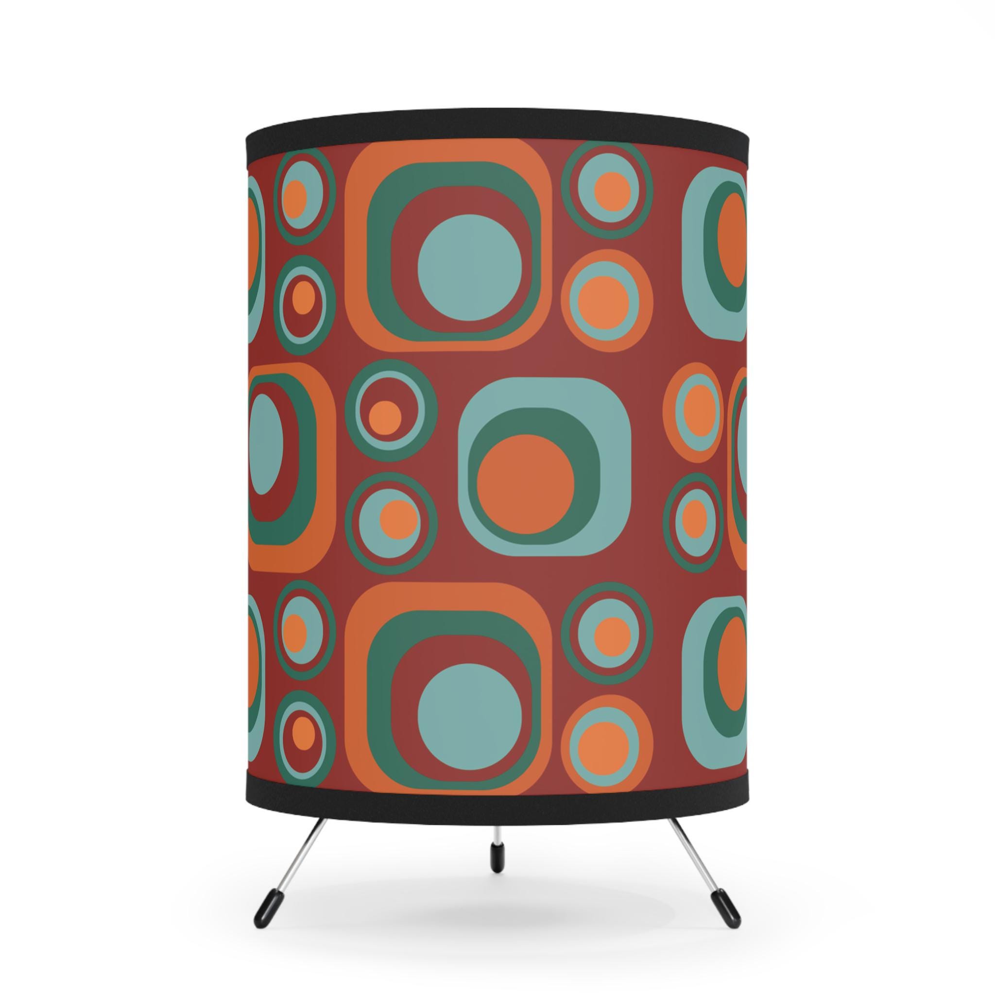 Tripod Lamp, 70s Groovy Abstract Design, Vintage Shade, Good Vibes ...