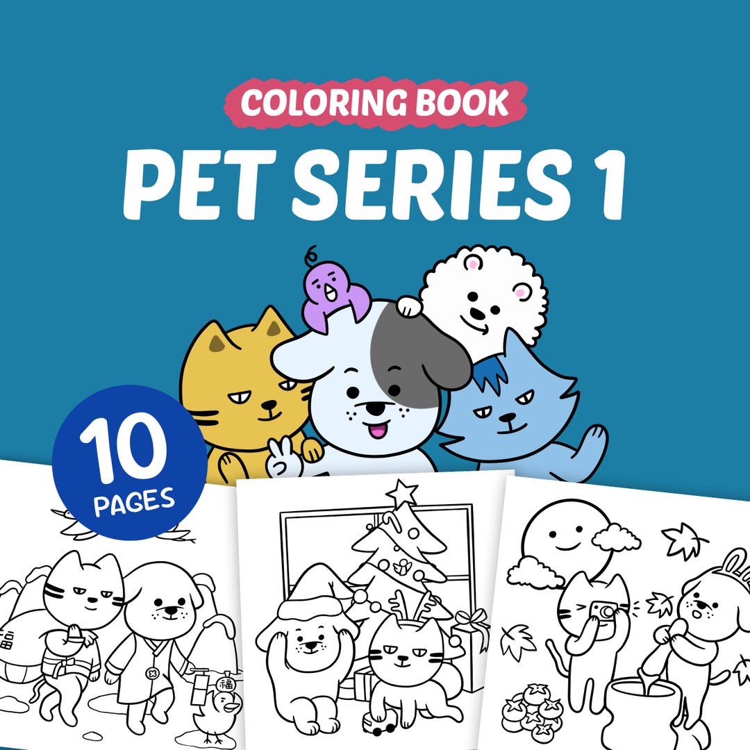 Coloring Book - Cutie Pet Series 1 - Etsy