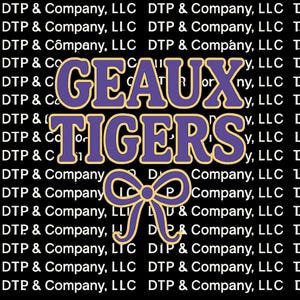 Geaux Tigers Bow SVG: LSU Football Game Day Graphic (digital Download ...
