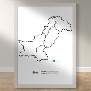 Blank Pakistan Map Digital Art - Minimalist Outline for Printable Decor ...