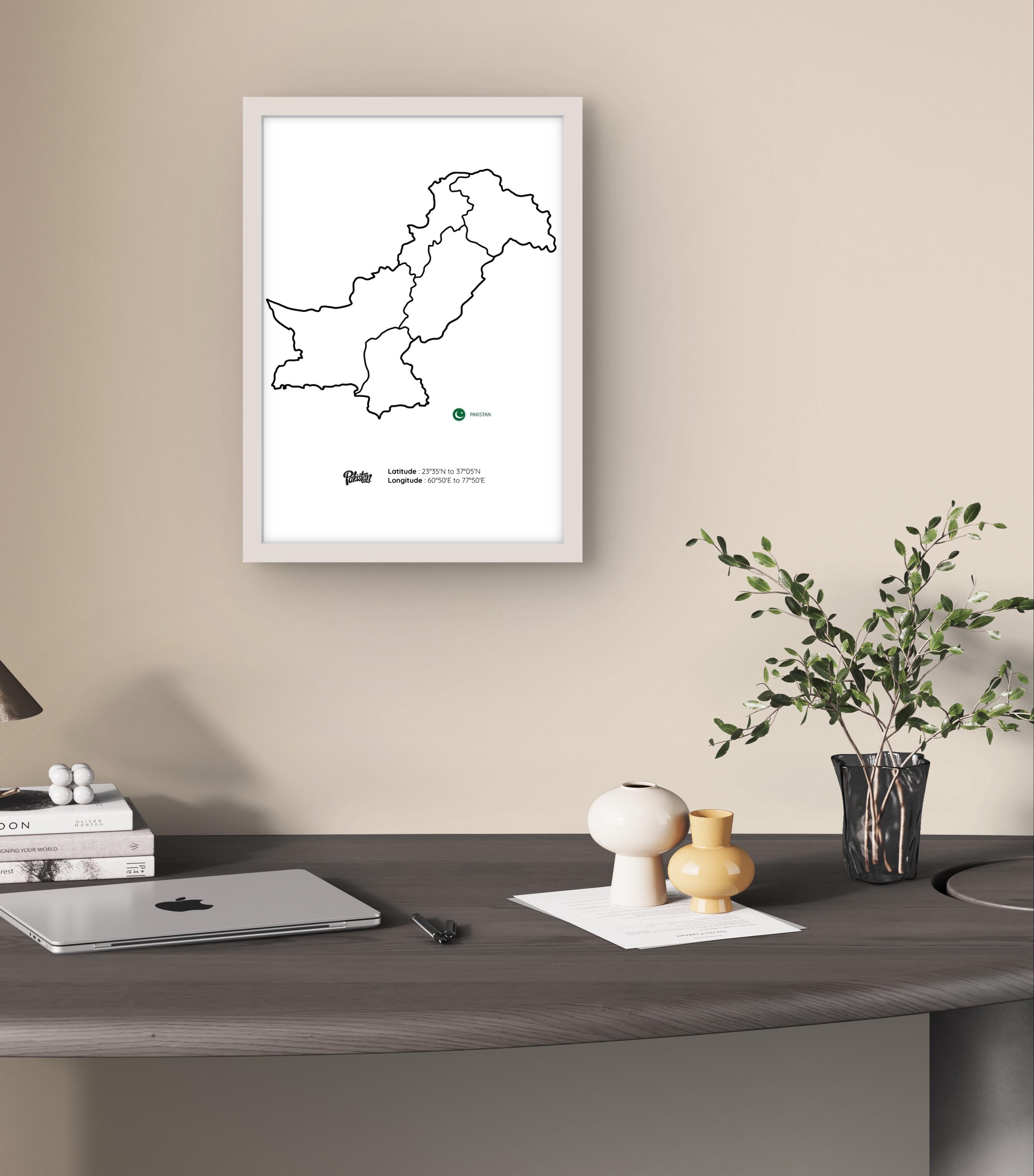 Blank Pakistan Map Digital Art - Minimalist Outline for Printable Decor ...