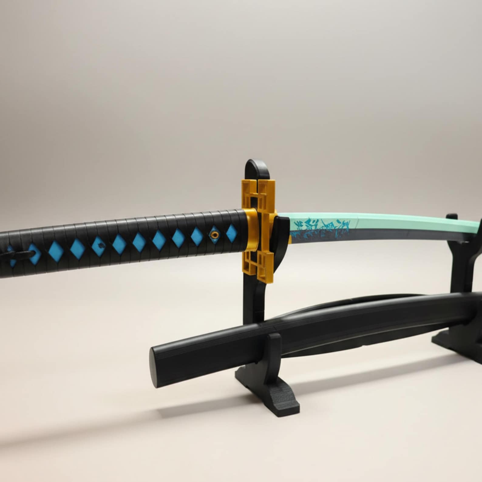 Mist Hashira Katana 45",demon Slayer Sword,3d Printed Cosplay Toy ...