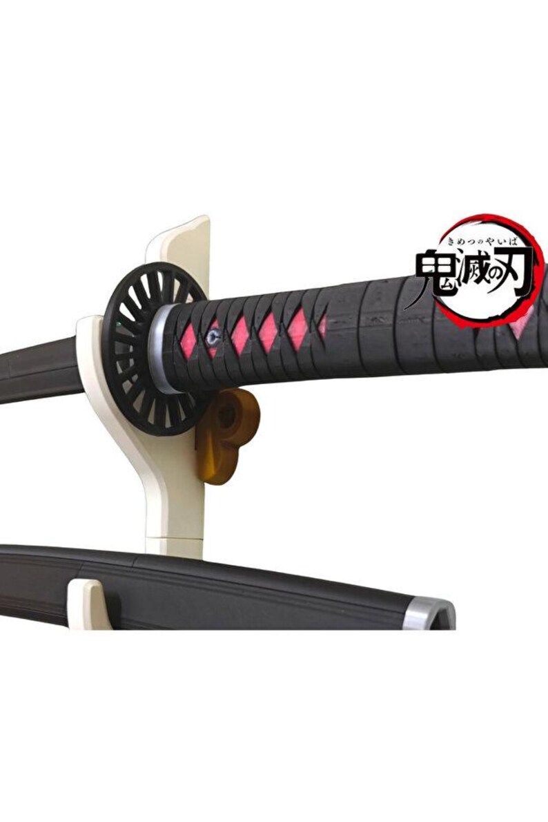 Tanjiro Katana 45",demon Slayer,3d Printed Curved Sword,stand Gift ...