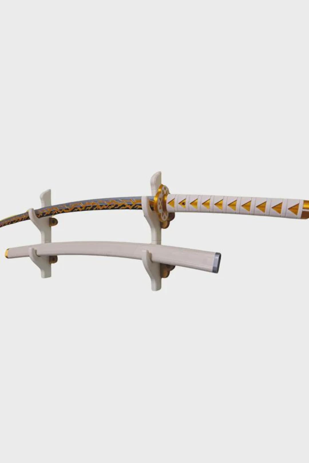 Zenitsu Katana 45"(115cm) With Stand,demon Slayer Sword,cosplay Prop,3d ...
