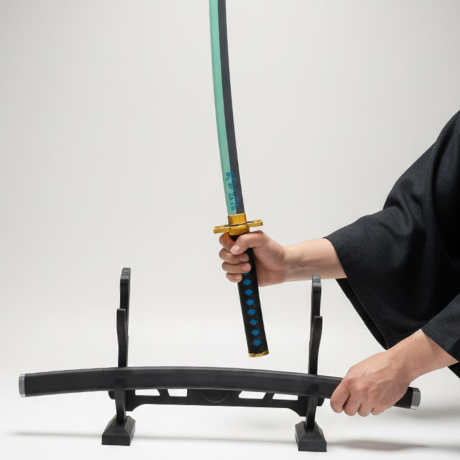 Mist Hashira Katana 45",demon Slayer Sword,3d Printed Cosplay Toy ...