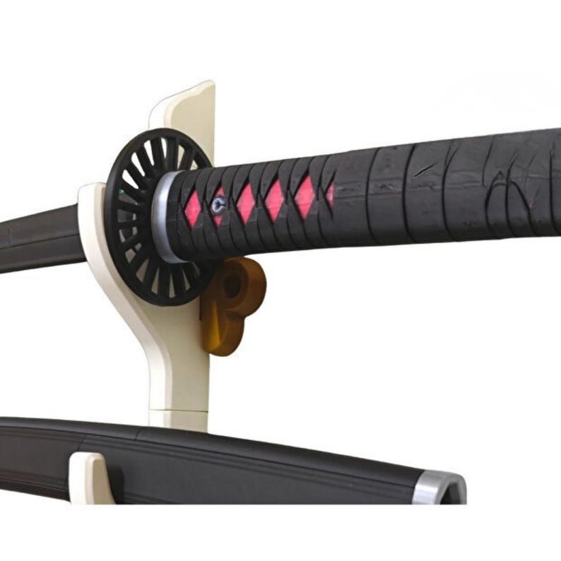 Tanjiro Katana 45",demon Slayer,3d Printed Curved Sword,stand Gift ...