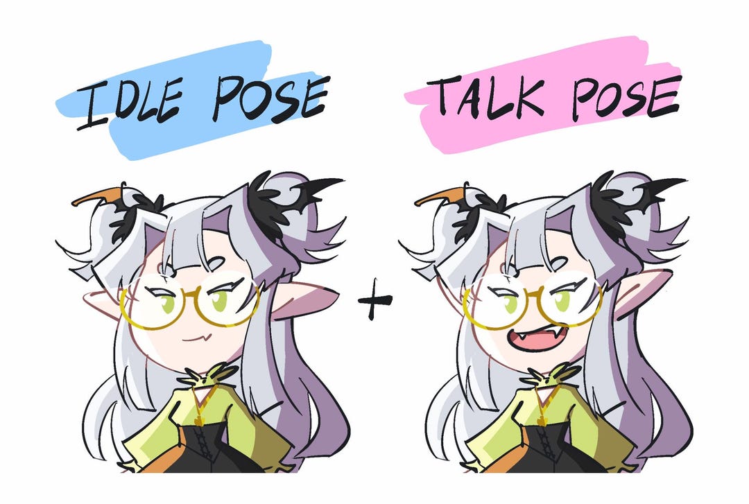 Cute Chibi Pngtubers and Meme Art | Simple and Fun Drawings - Etsy