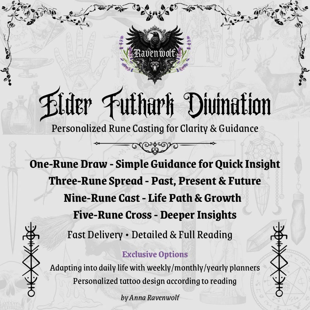 Accurate Rune Reading by Anna Ravenwolf 1, 3, 5, or 9 Rune Cast Fast ...