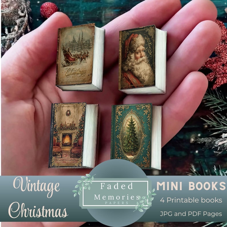 A Tiny Christmas Story | Printable Mini Books With Vintage Holiday ...