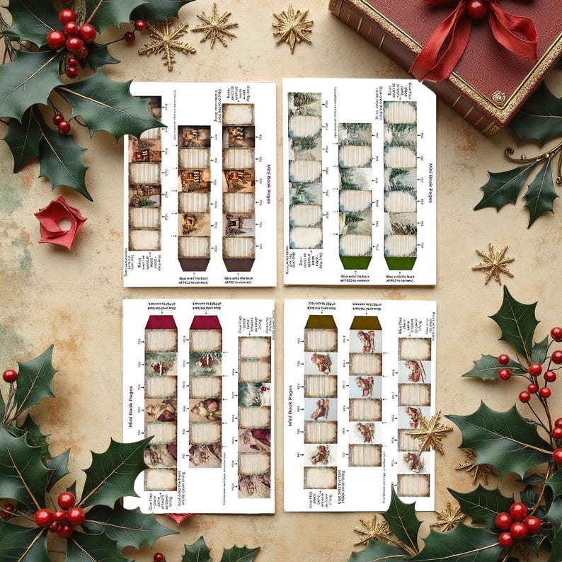 A Tiny Christmas Story | Printable Mini Books With Vintage Holiday ...