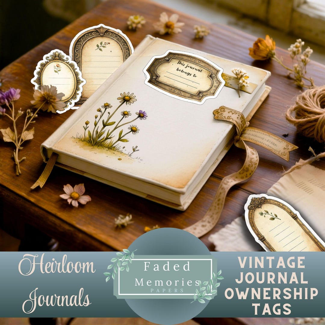 Vintage Journal Ownership Printable | Antique Junk Journal Ephemera ...