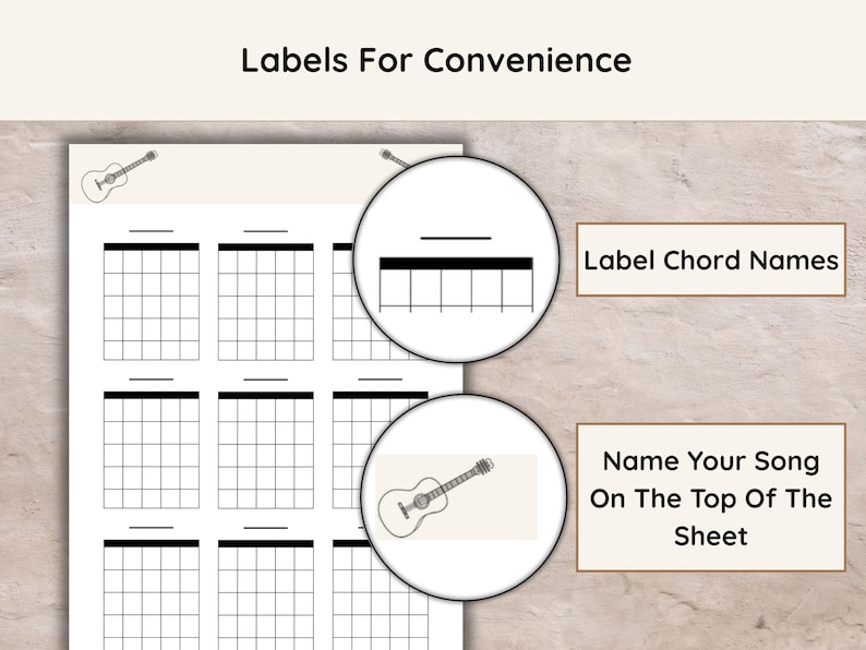 Guitar Chord Chart: Blank Sheet for Musicians (PDF Download) - Etsy