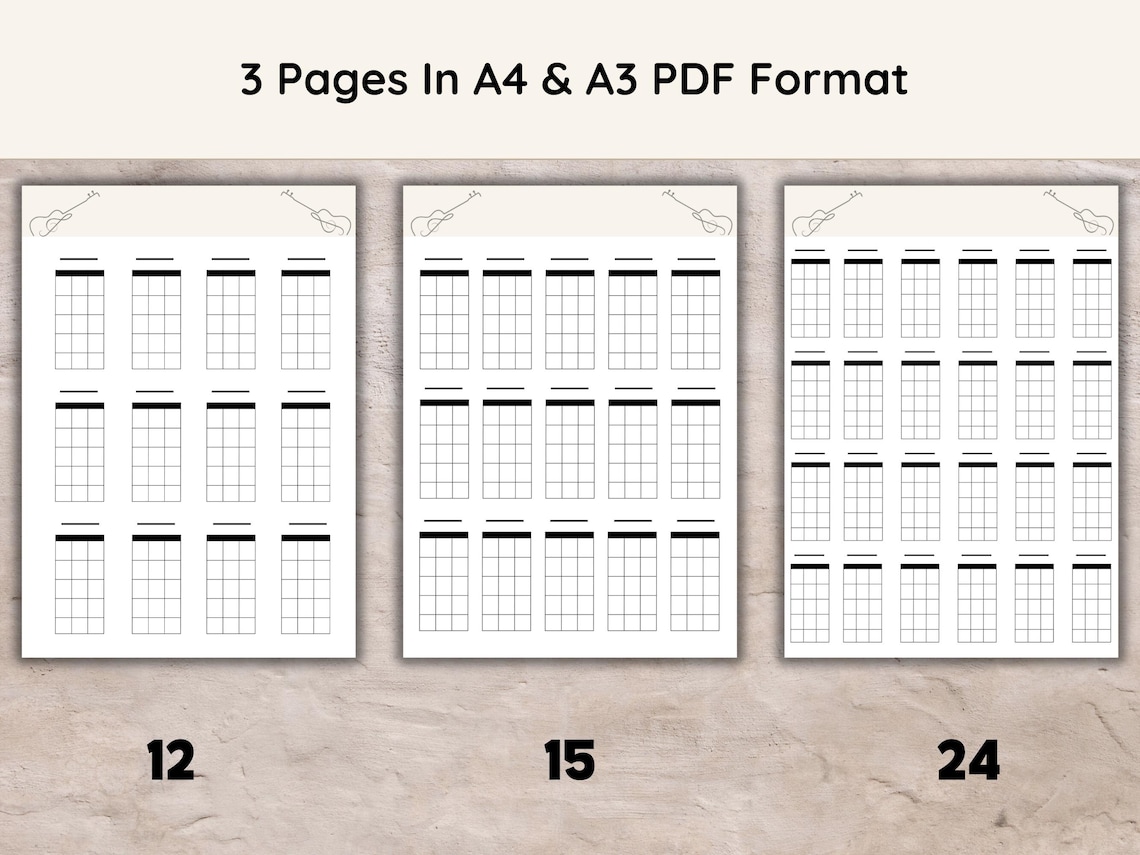 Blank Ukulele Chord Sheet: Chord Progression for Students and ...