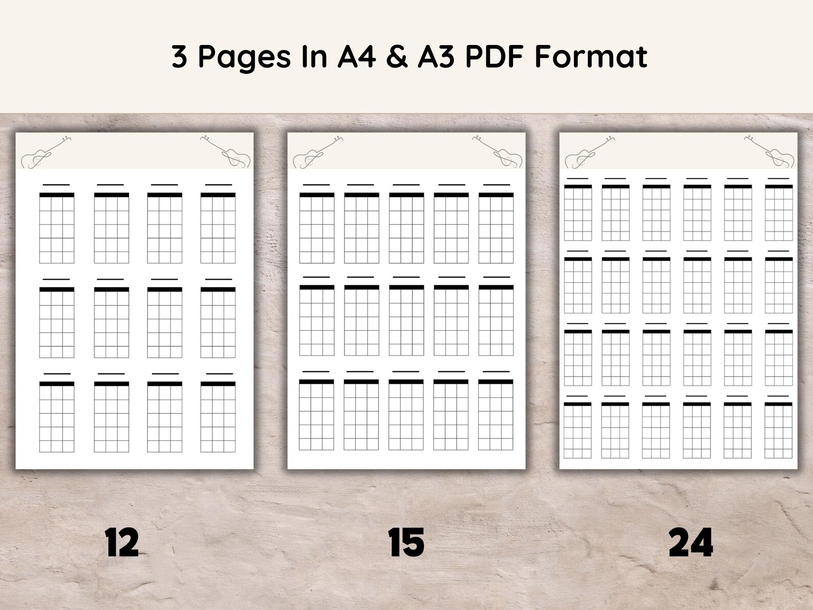 Blank Ukulele Chord Sheet: Chord Progression for Students and ...