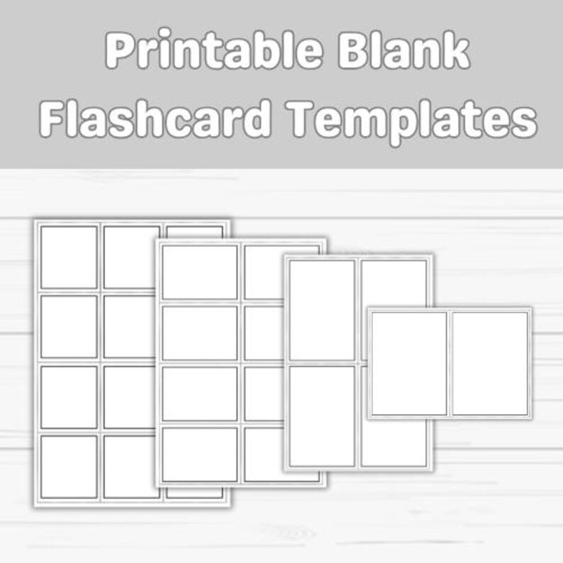 Blank | Flashcards Printable | Learning Materials | Daycare Learning ...