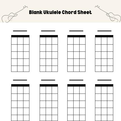 Blank Ukulele Chord Sheet: Chord Progression for Students and ...