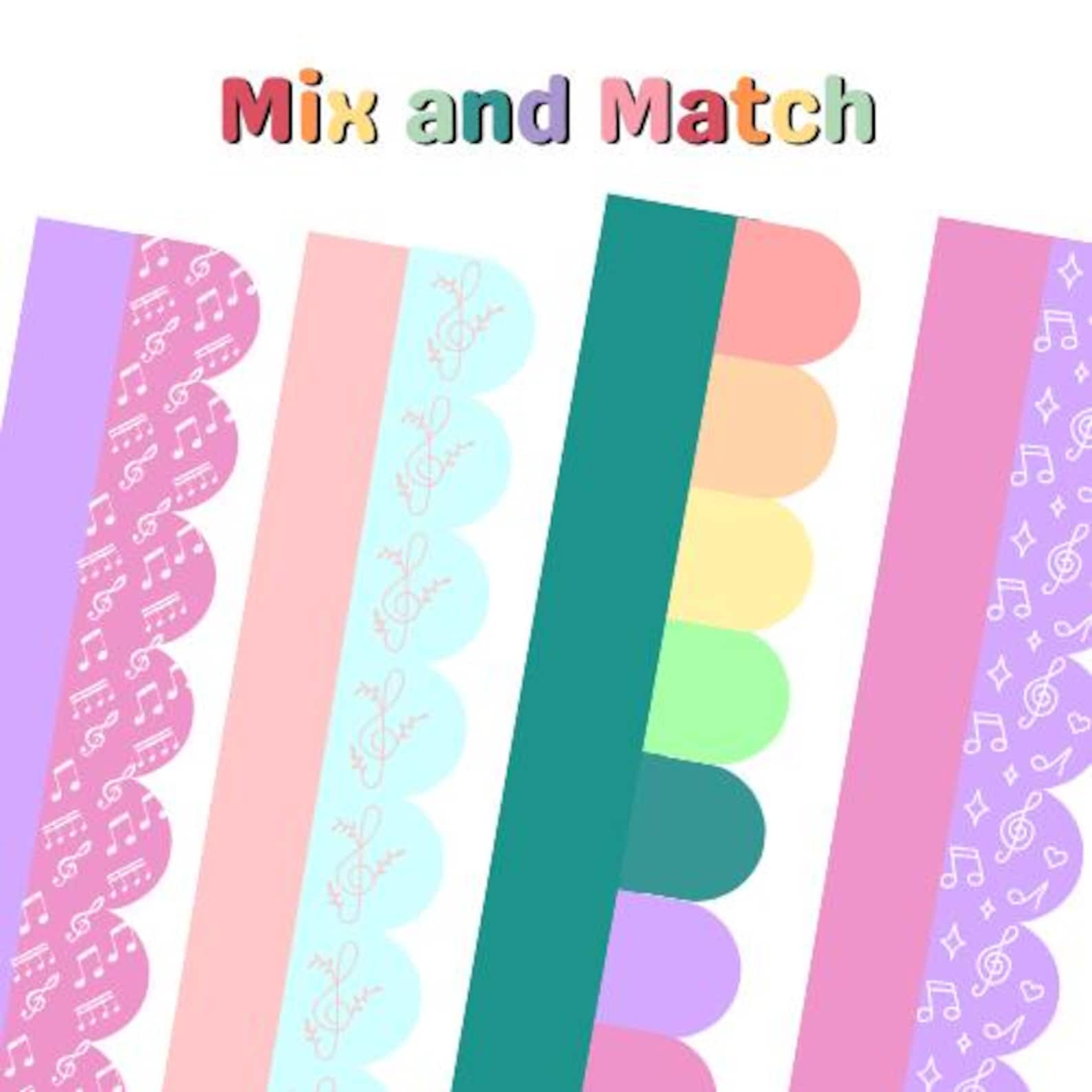 Pastel Music Bulletin Board Borders: Classroom Decor (digital Download ...