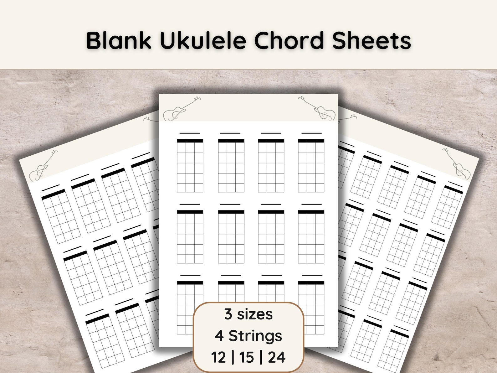 Blank Ukulele Chord Sheet: Chord Progression for Students and ...