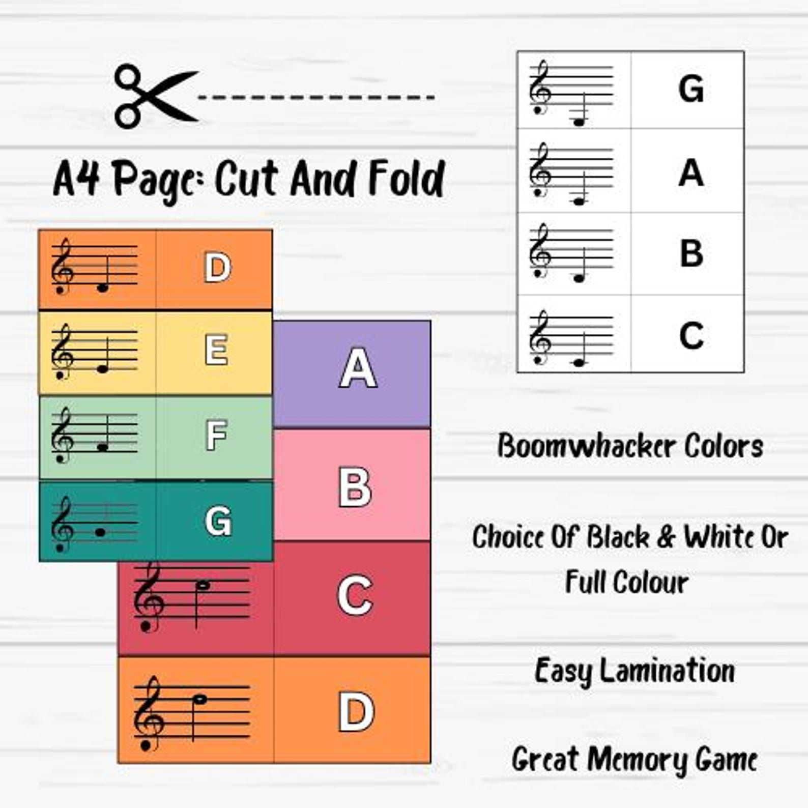 Treble Clef Music Note Flashcards - Printable - Learn Notes & Improve ...
