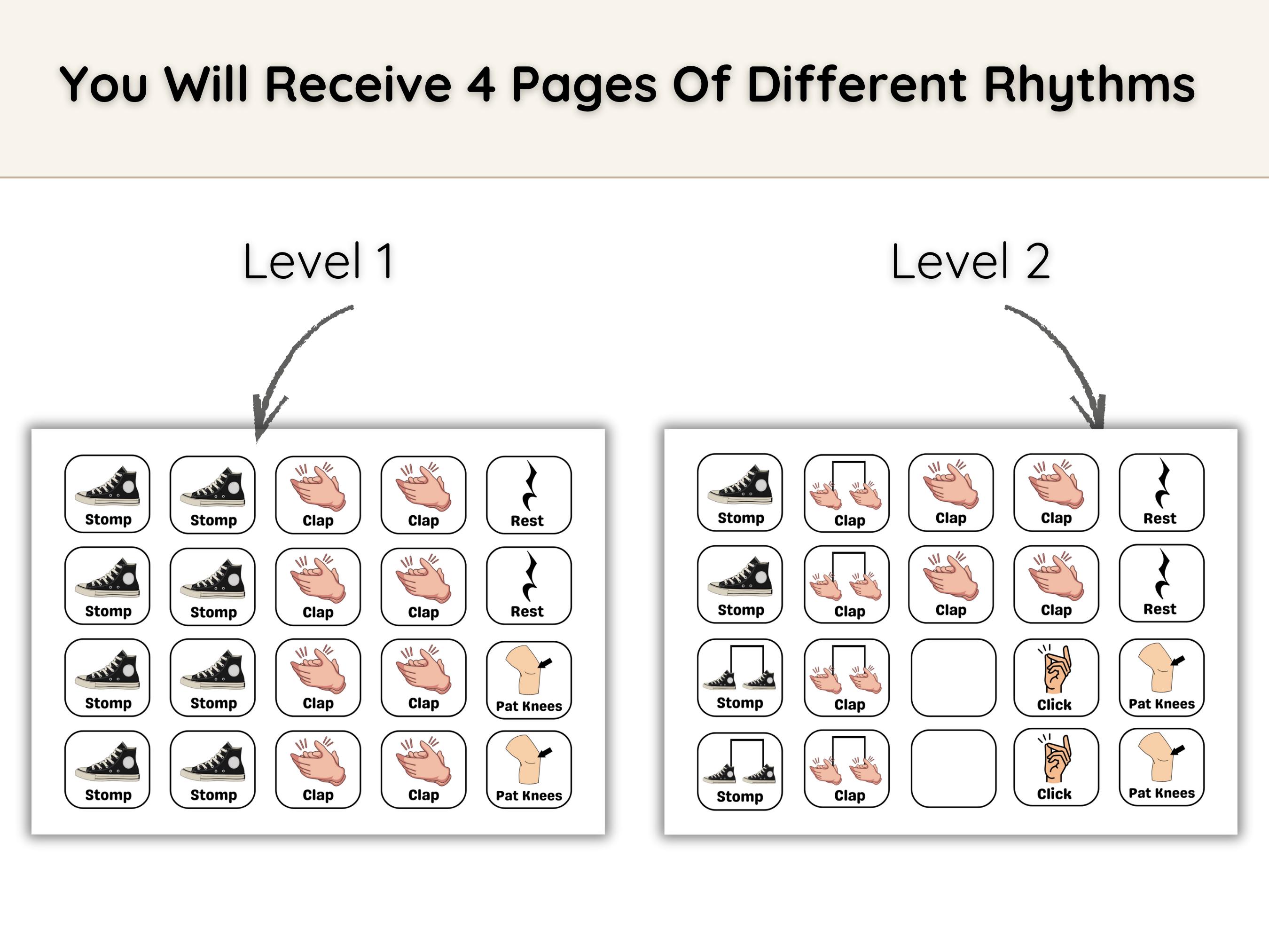 Printable Body Percussion Flashcards for Music & Body Movement With ...