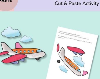 Printable Plane Craft Template for Kids | Transportation Crafts | Color ...