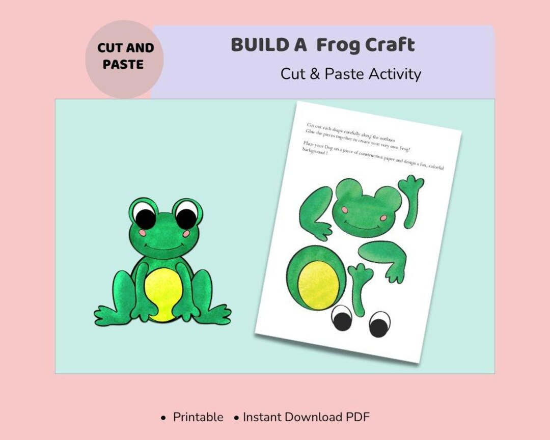 Printable Build-a-frog Craft for Kids | Cut and Glue Preschool Activity ...
