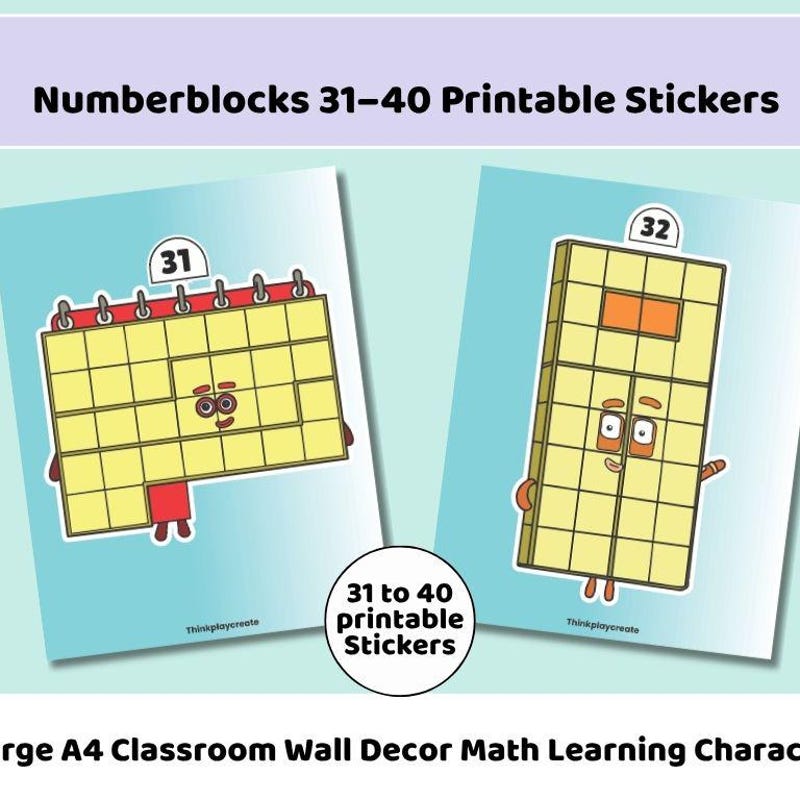 Number Blocks 31 40 - Etsy